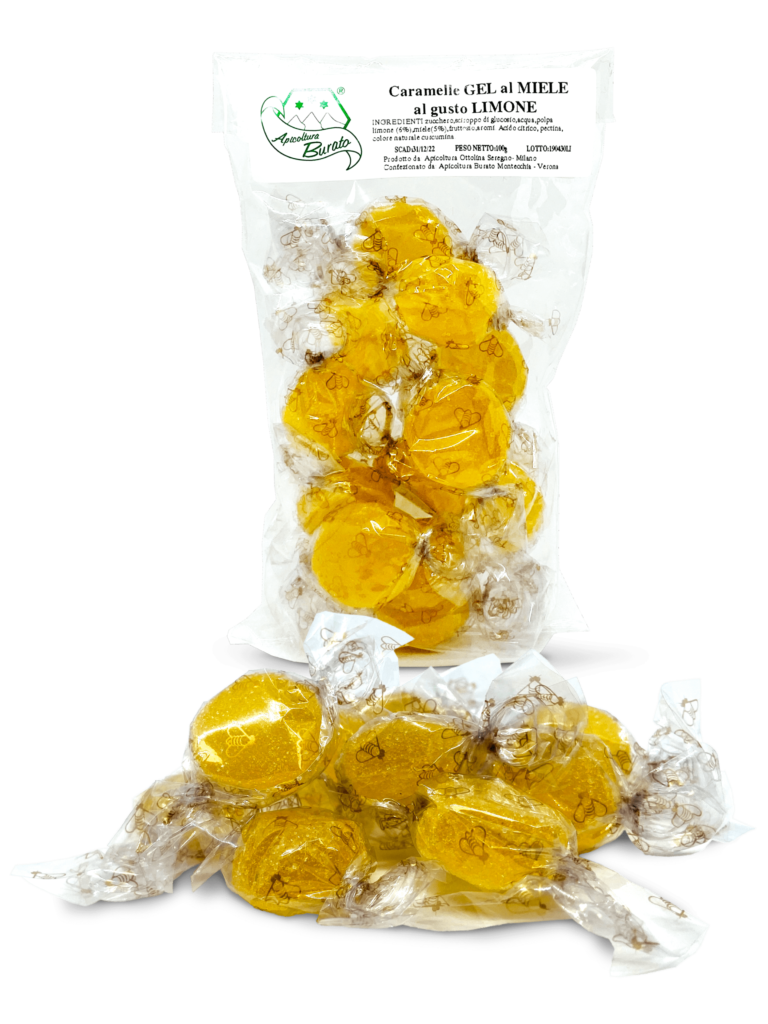 Lemon flavored honey gel candies - Apicoltura Burato